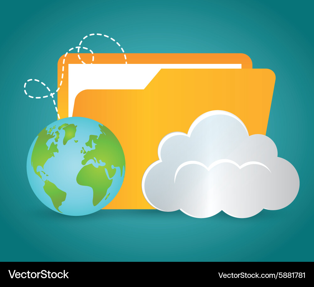 Database digital design Royalty Free Vector Image