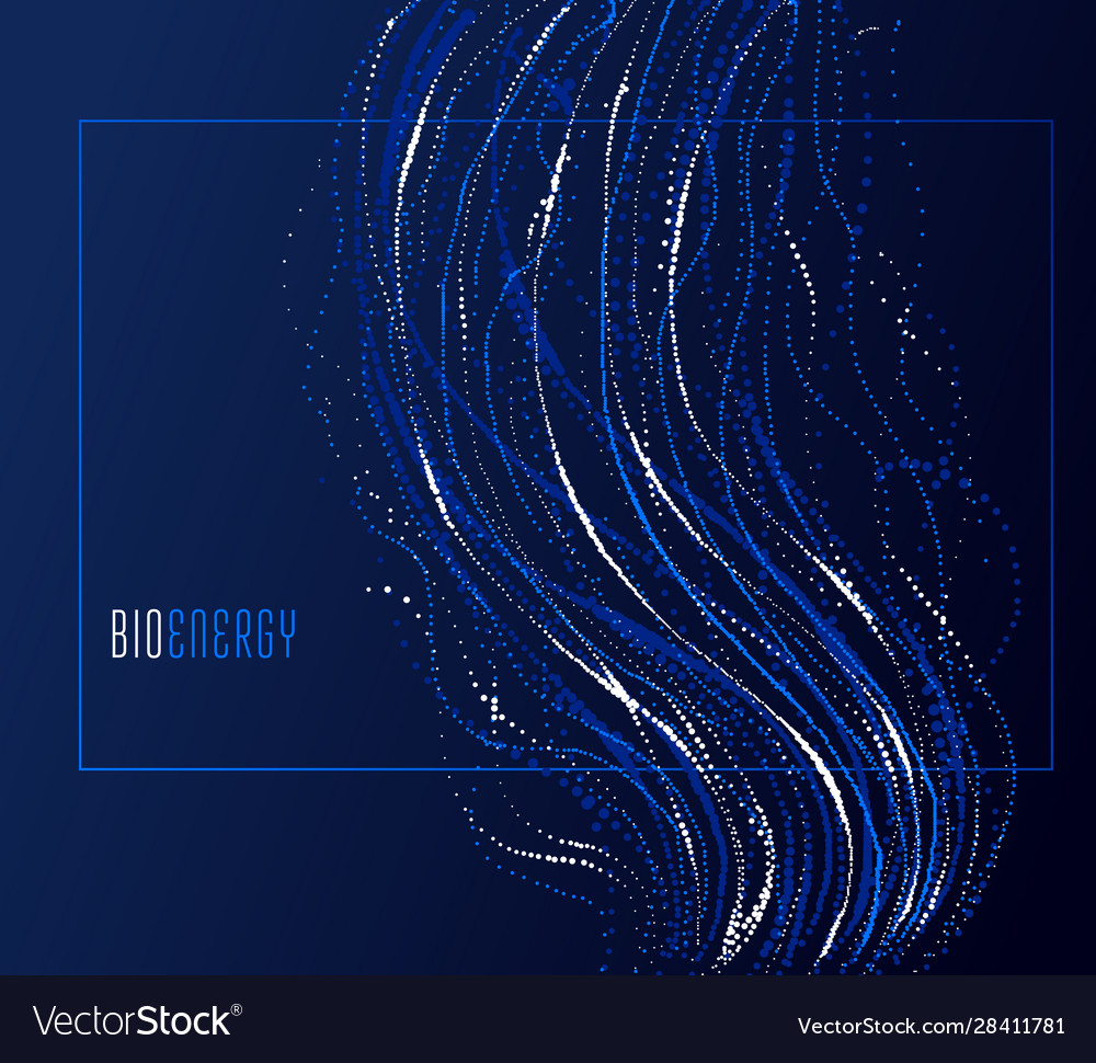 Dots Particles Flowing Array Abstract Background Vector Image