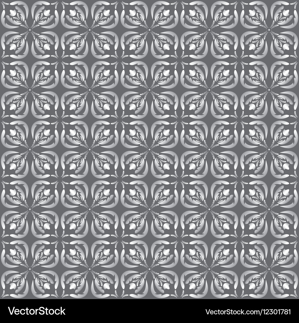 Elegant floral pattern with alternate pearl grey Vector Image