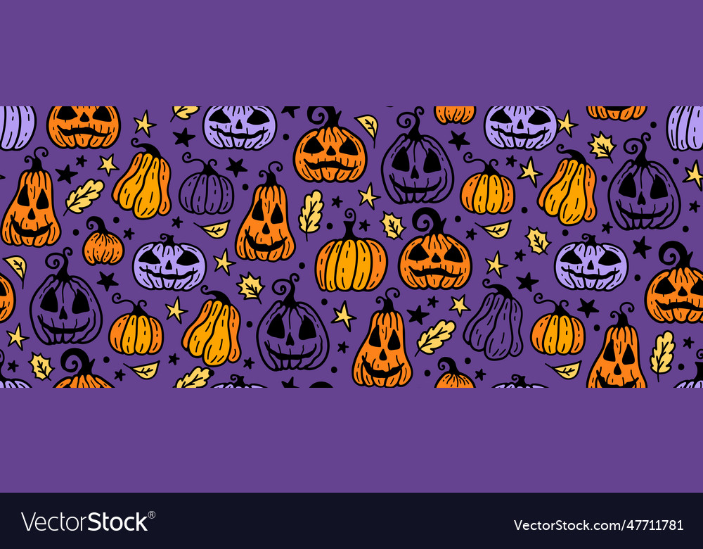 Halloween seamless pattern background with holiday