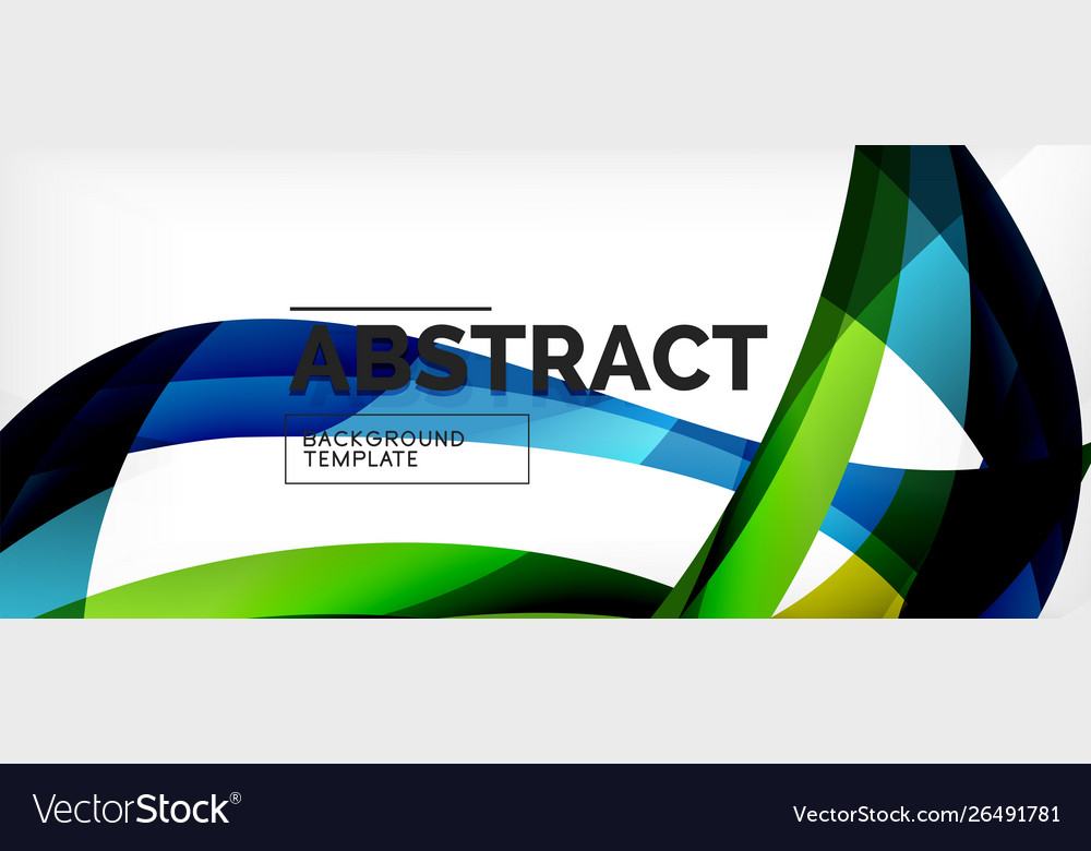 Linear wave web template Royalty Free Vector Image