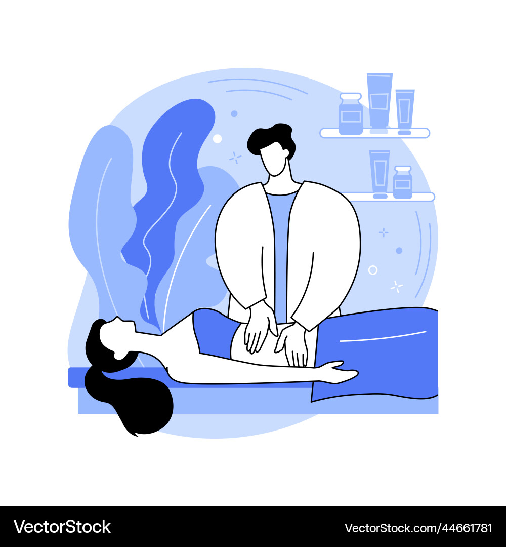 Postnatal massage isolated cartoon Royalty Free Vector Image