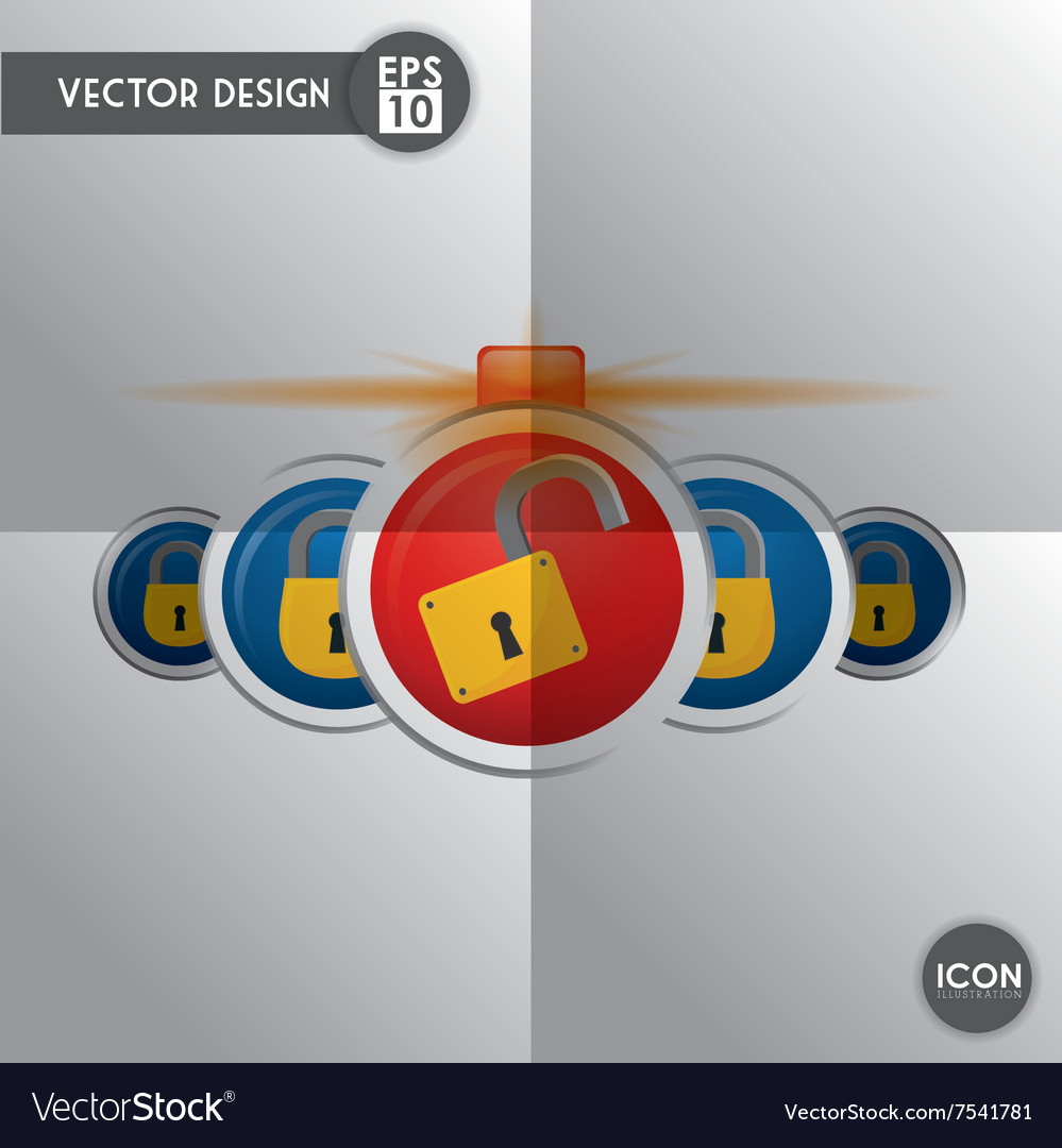 Security system design Royalty Free Vector Image