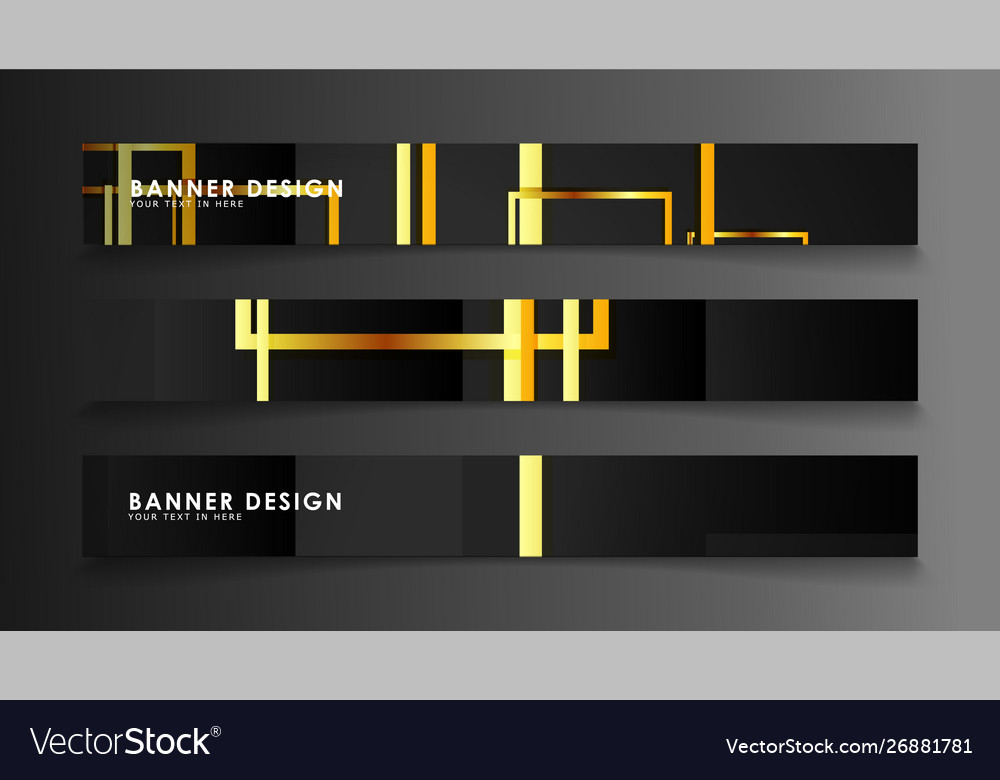 Set a banner with rectangular background Vector Image