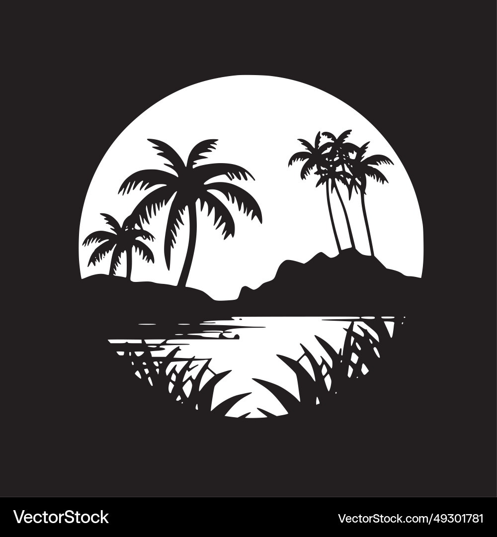 Summer - minimalist and simple silhouette Vector Image