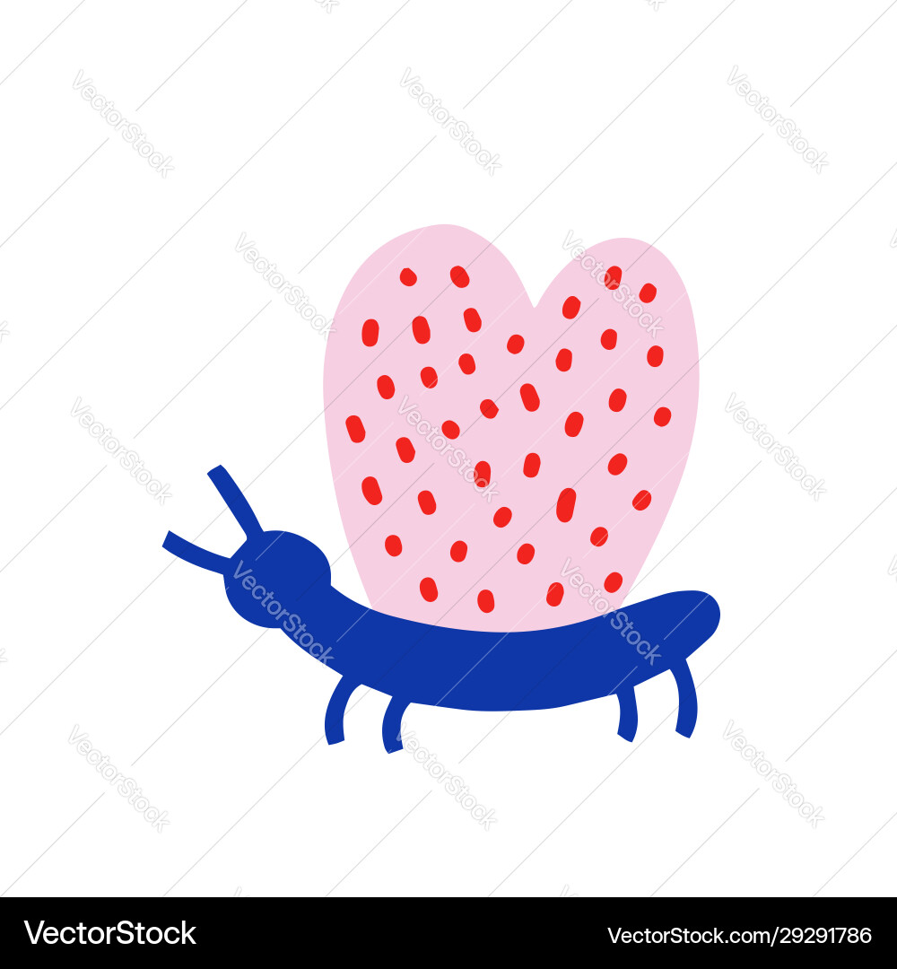 Butterfly icon cute sprintime insect Royalty Free Vector