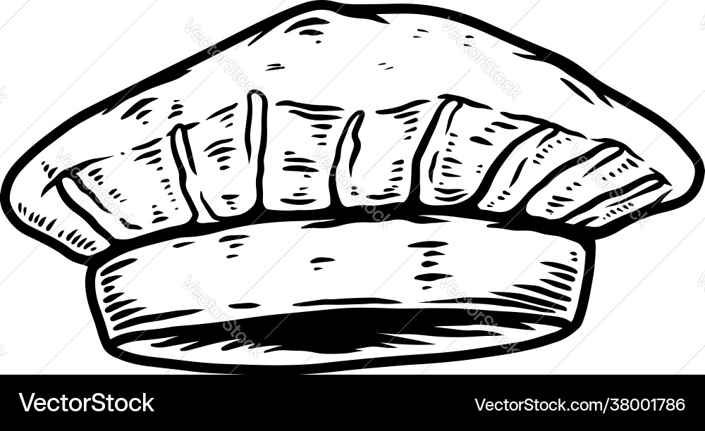Chef hat design element for logo label sign Vector Image