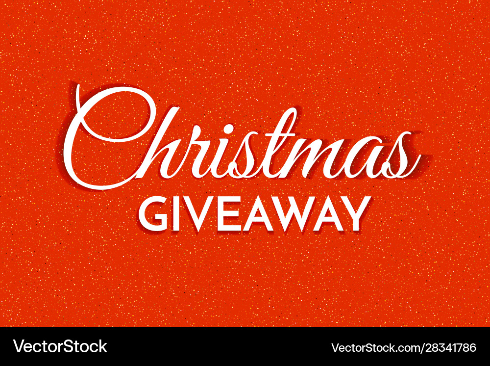 Christmas giveaway - banner template Royalty Free Vector