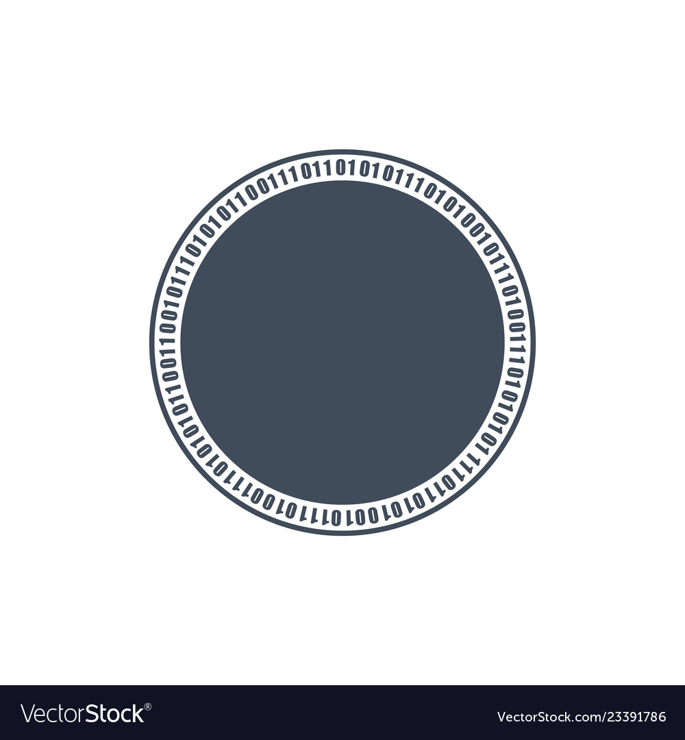 Circle binary circuit future technology cyber Vector Image