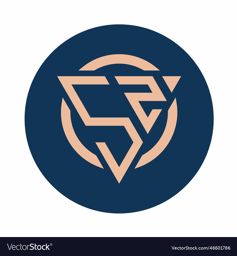 Creative simple initial monogram sz logo designs Vector Image