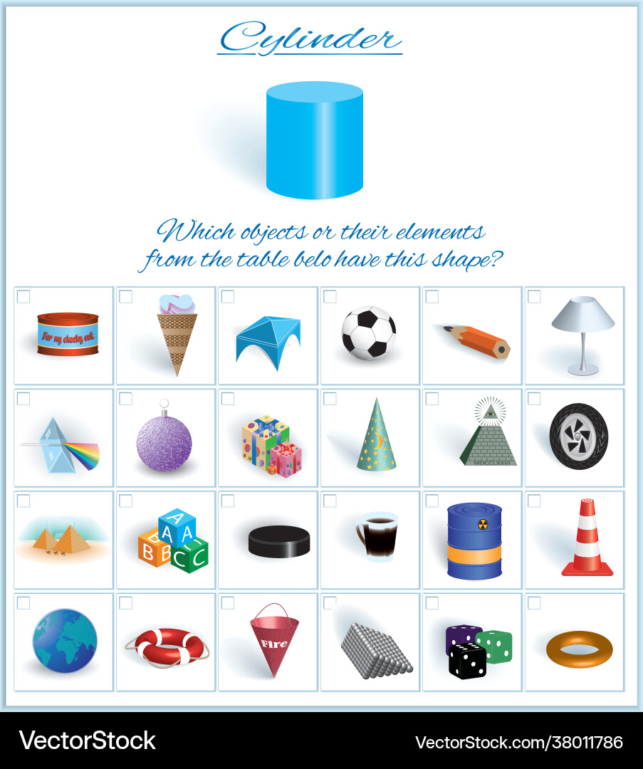 Cylinder image volumetric geometrical figure Vector Image