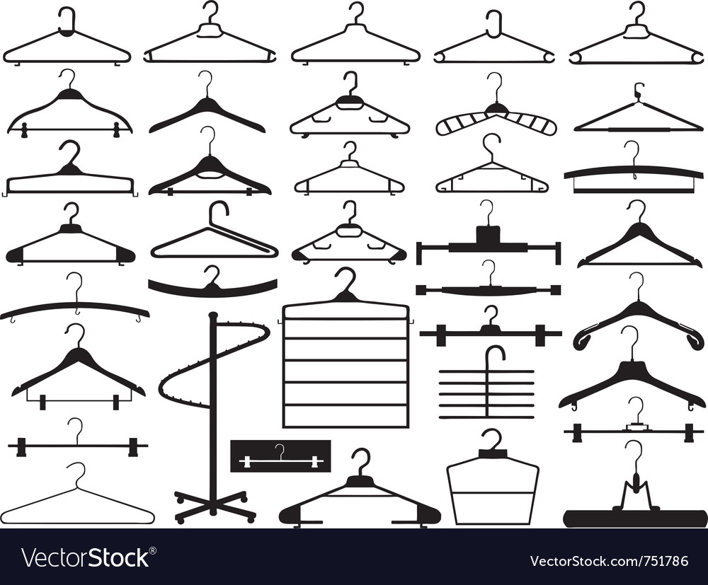 Hanger set Royalty Free Vector Image - VectorStock