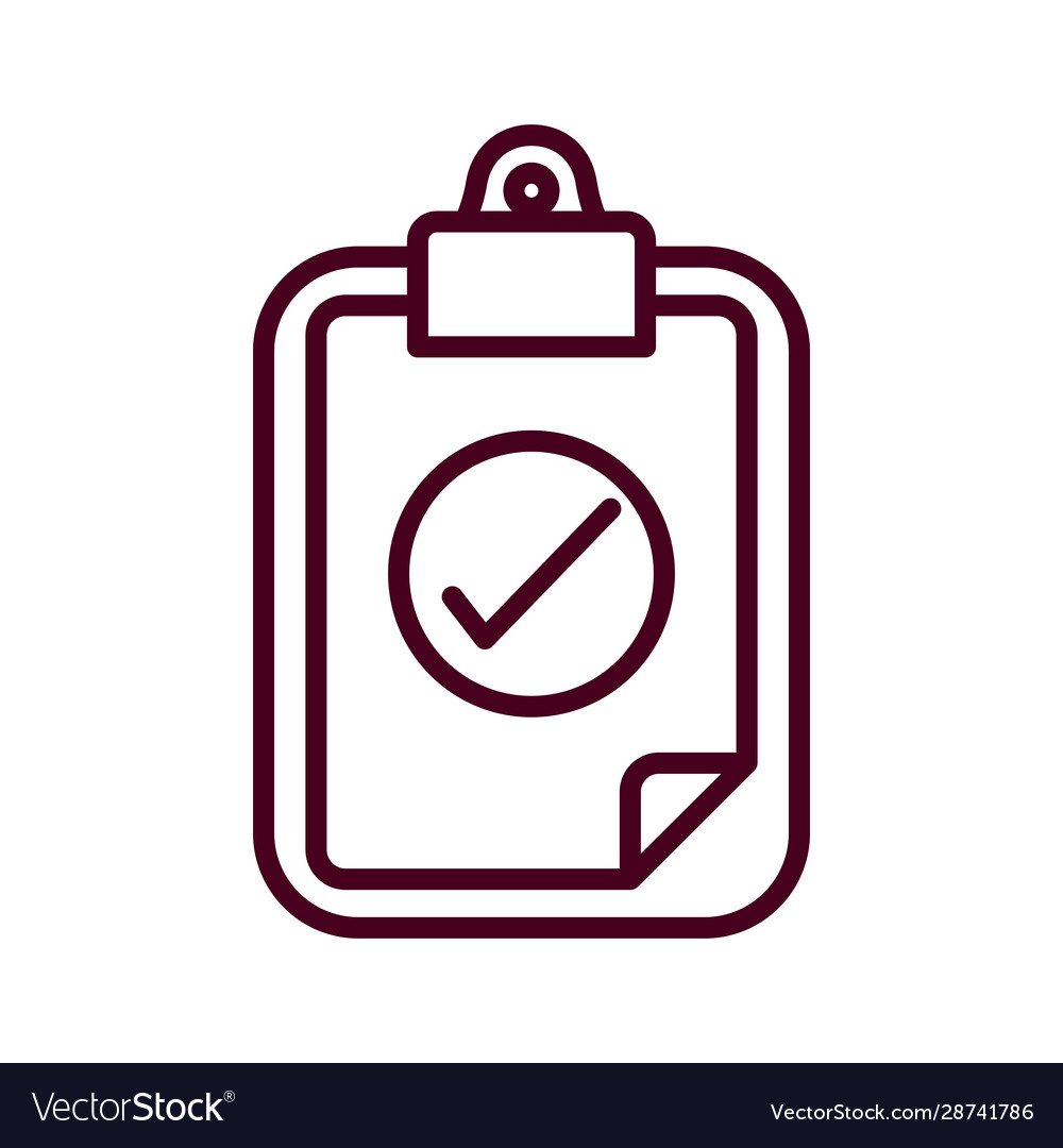 Isolated data document and check mark Royalty Free Vector