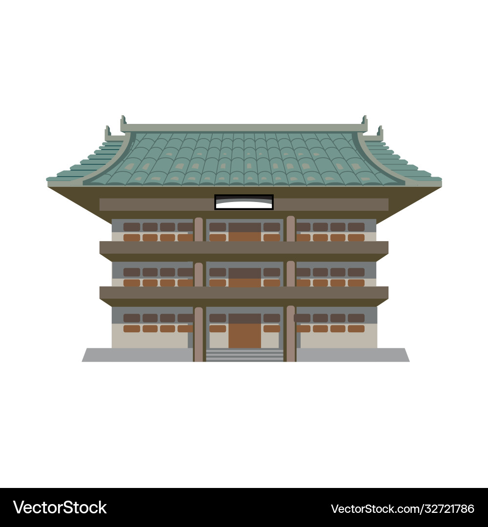 Japanese traditional house Royalty Free Vector Image