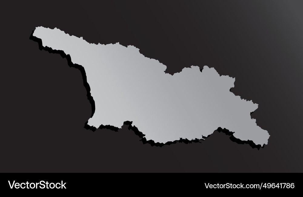 Map georgia silver material asia country Vector Image