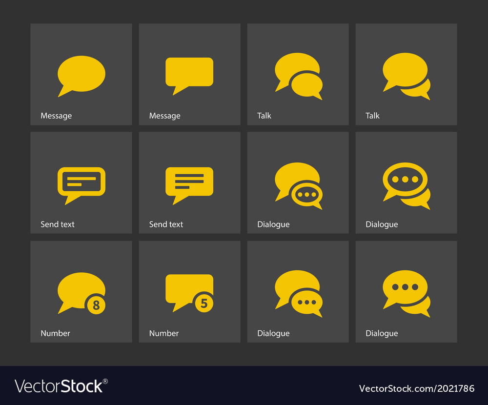 Message bubble icons Royalty Free Vector Image