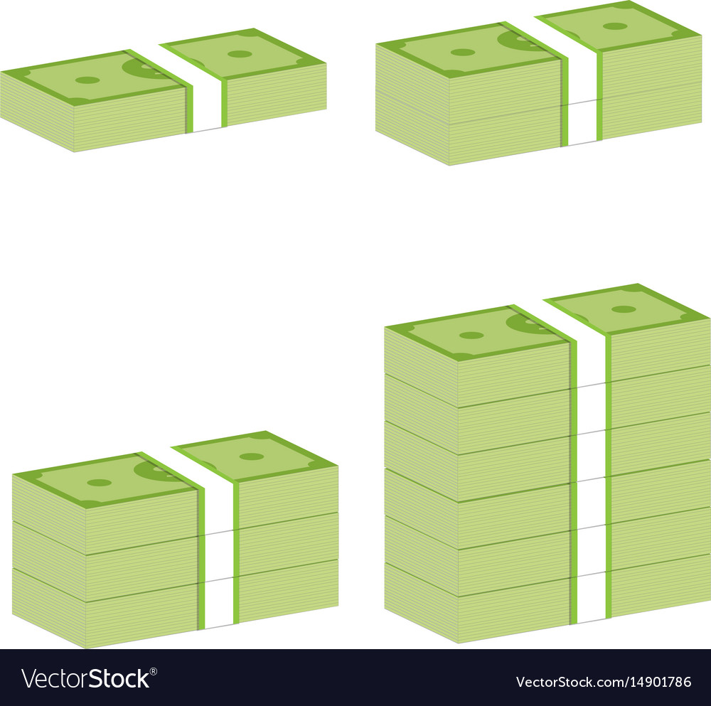 Money stack sign stack on white background Vector Image