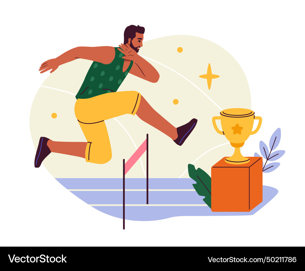 Person achieve goals concept Royalty Free Vector Image