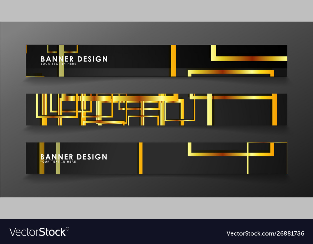 Set a banner with rectangular background Vector Image