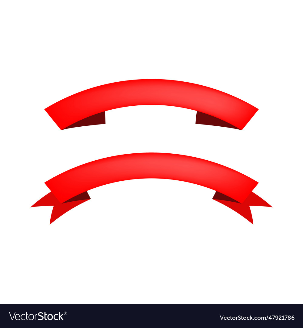 Two decorative ribbons Royalty Free Vector Image