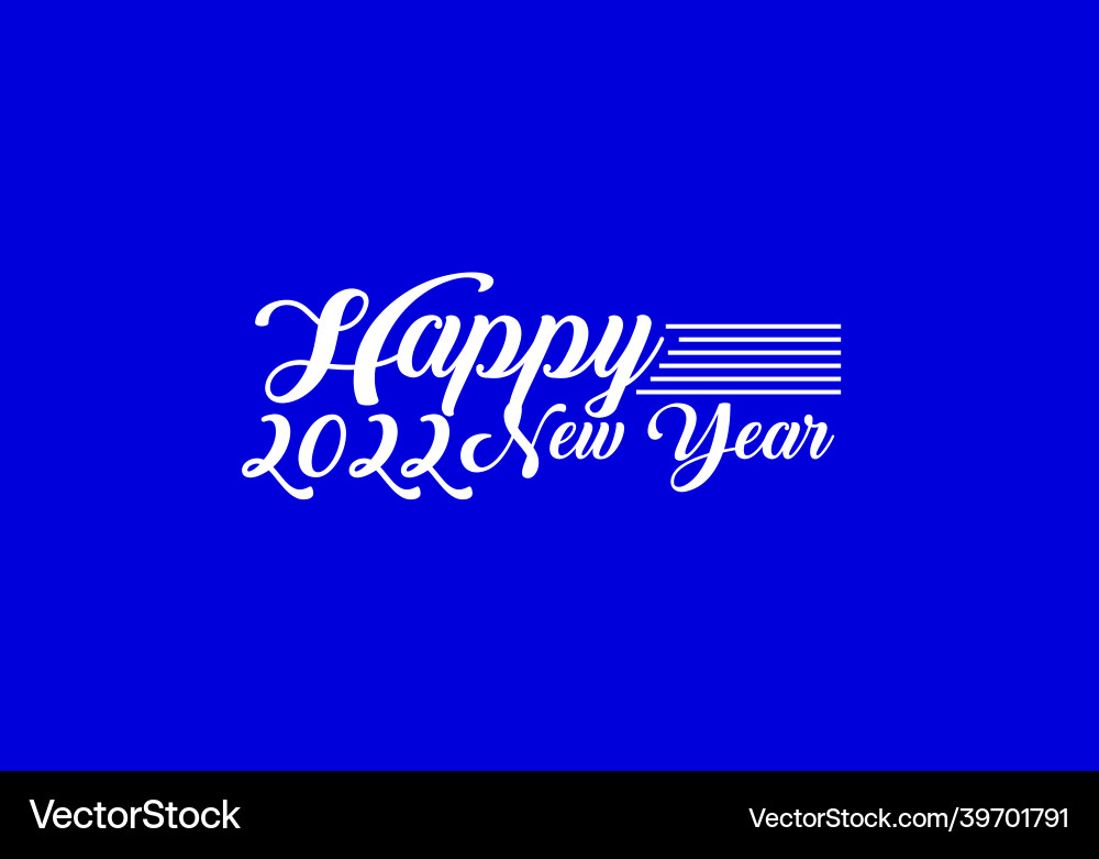 2022 happy new year logo text design template Vector Image