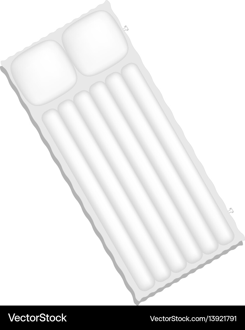 Air mattress in white design with shadow Vector Image