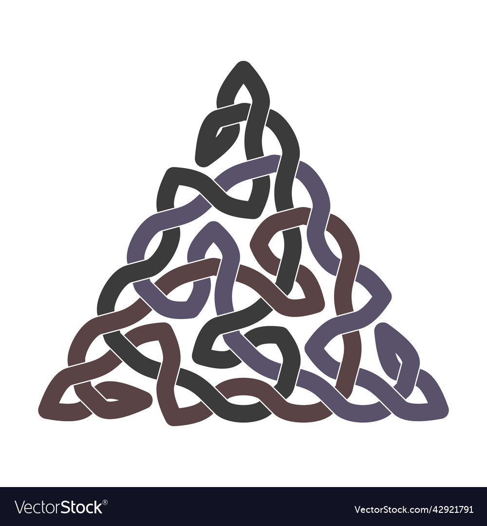 Celtic knot triangular ornament Royalty Free Vector Image
