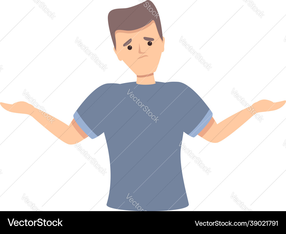 Choice confused icon cartoon uncertainty Vector Image