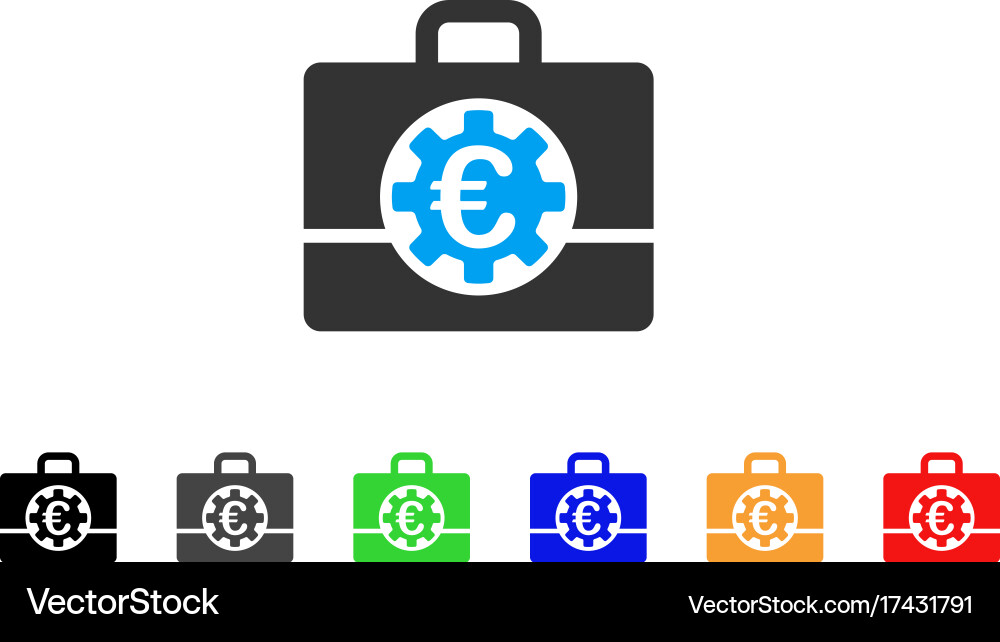 Euro bank case icon Royalty Free Vector Image - VectorStock