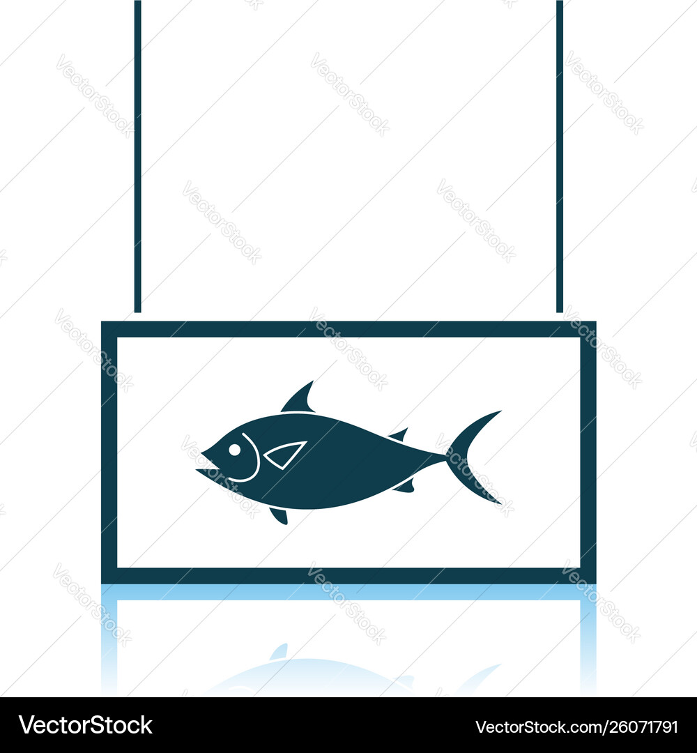 Fish market department icon Royalty Free Vector Image