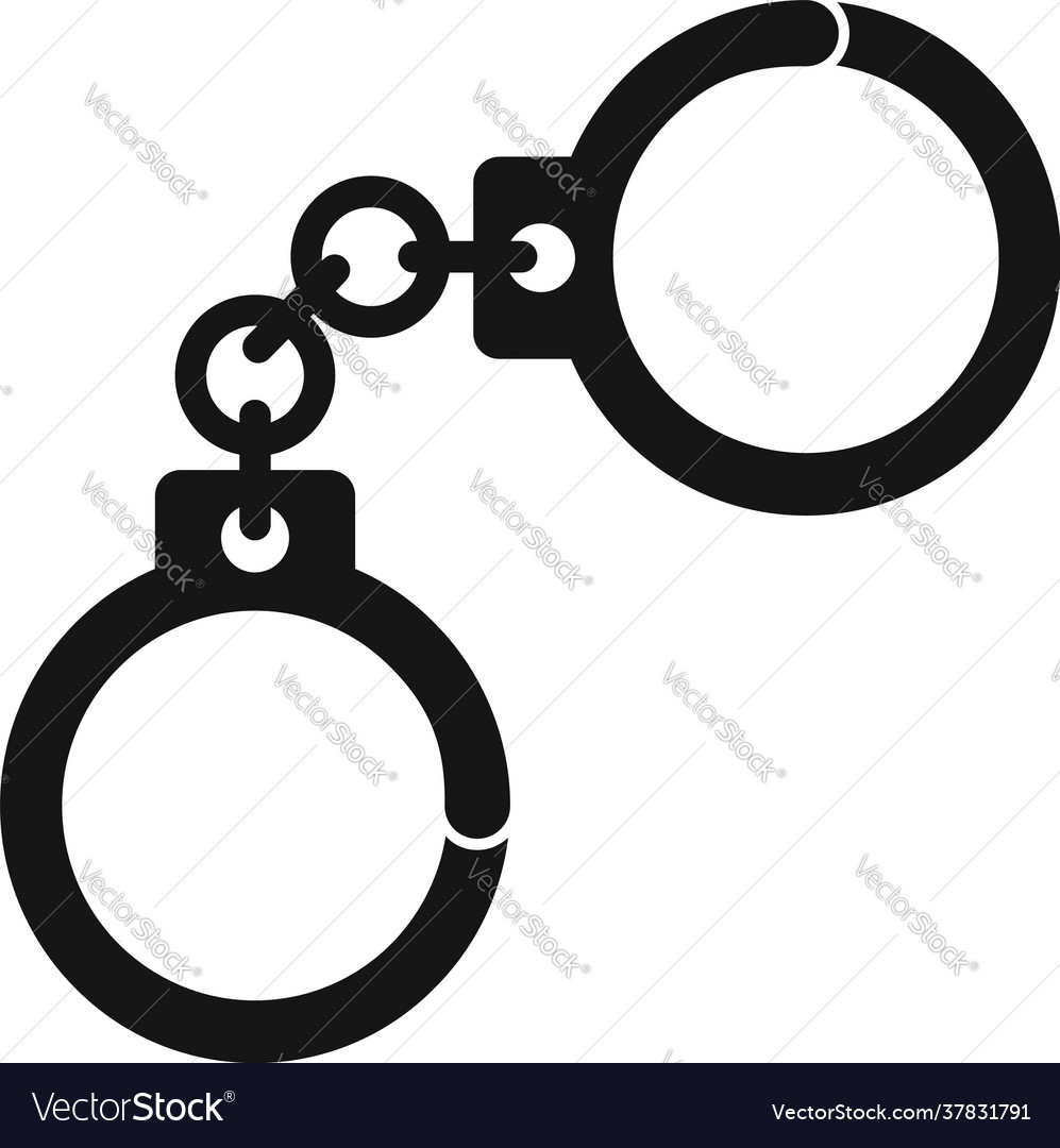 Handcuffs icon simple style Royalty Free Vector Image