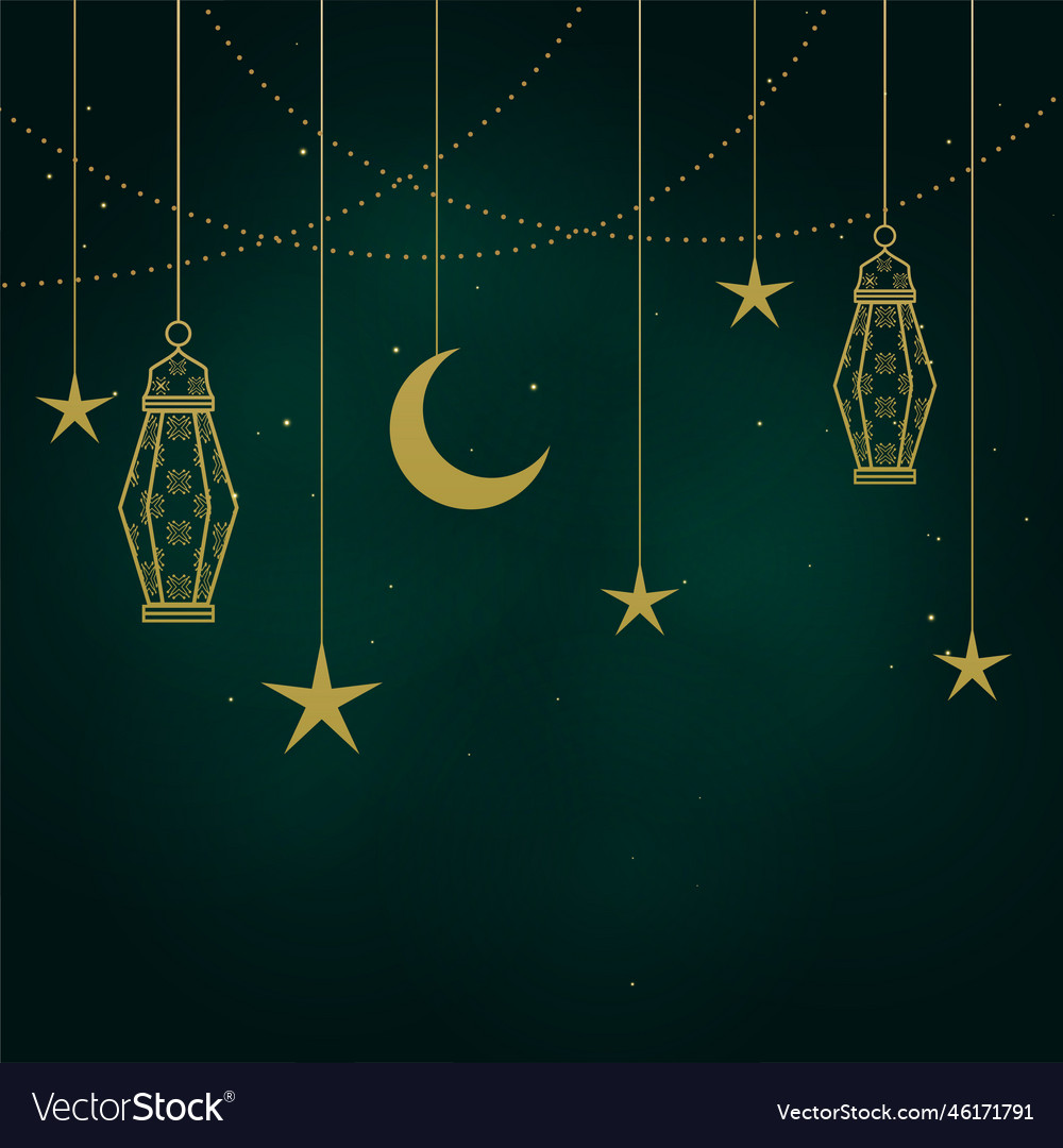 Islamic background with decorative elements Vector Image