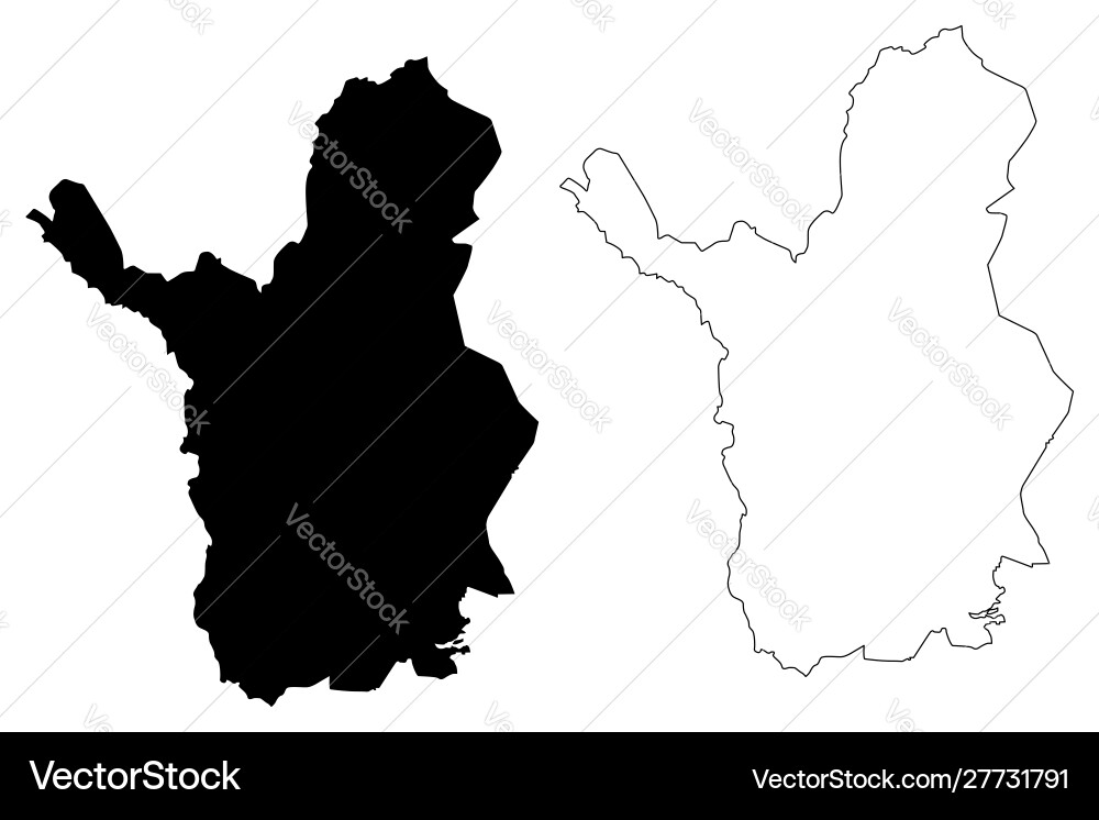 Lapland region republic finland map scribble Vector Image