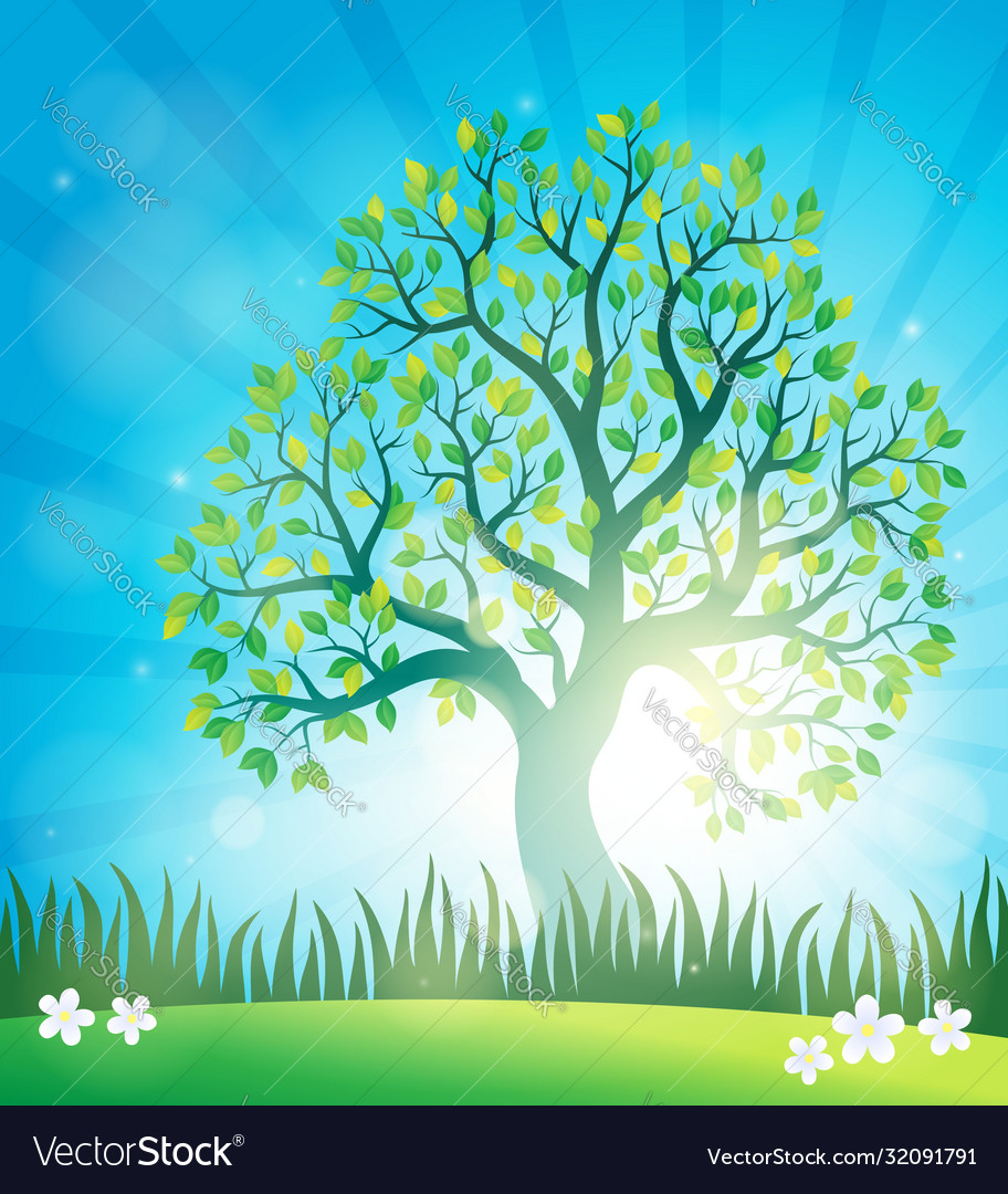 Spring topic background 4 Royalty Free Vector Image