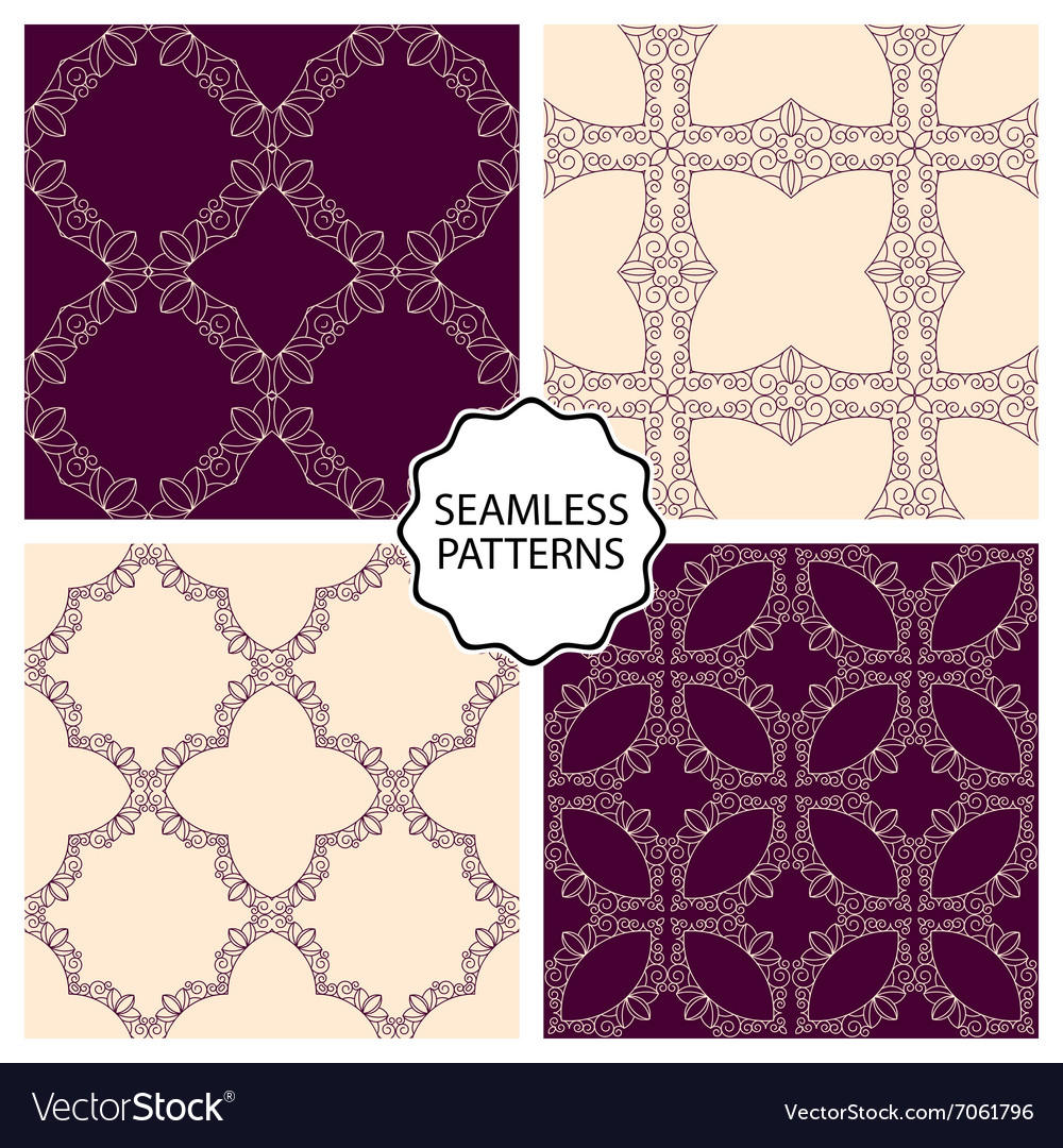 A set seamless patterns Royalty Free Vector Image