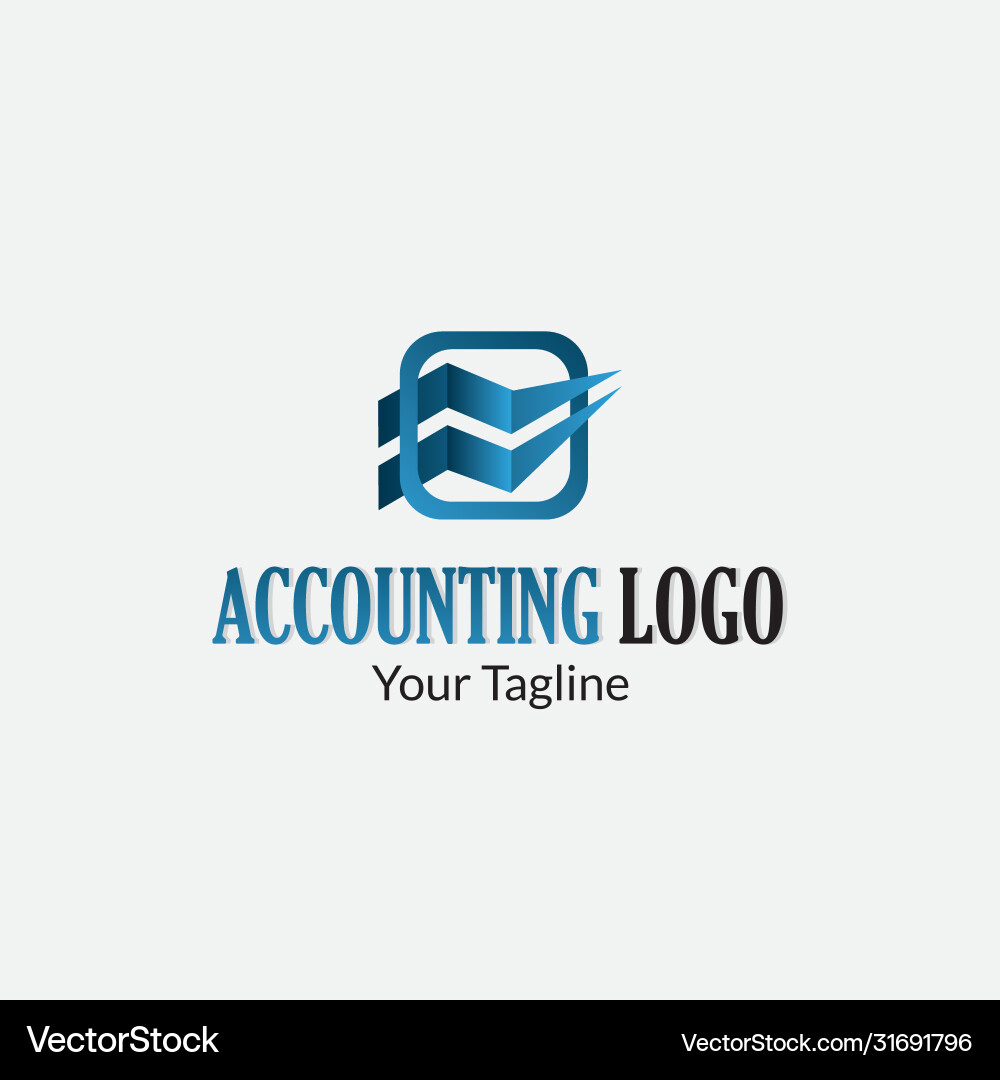 Accounting financial logo with style modern can Vector Image