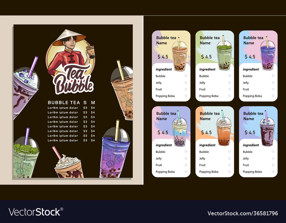 Bubble Tea Menu