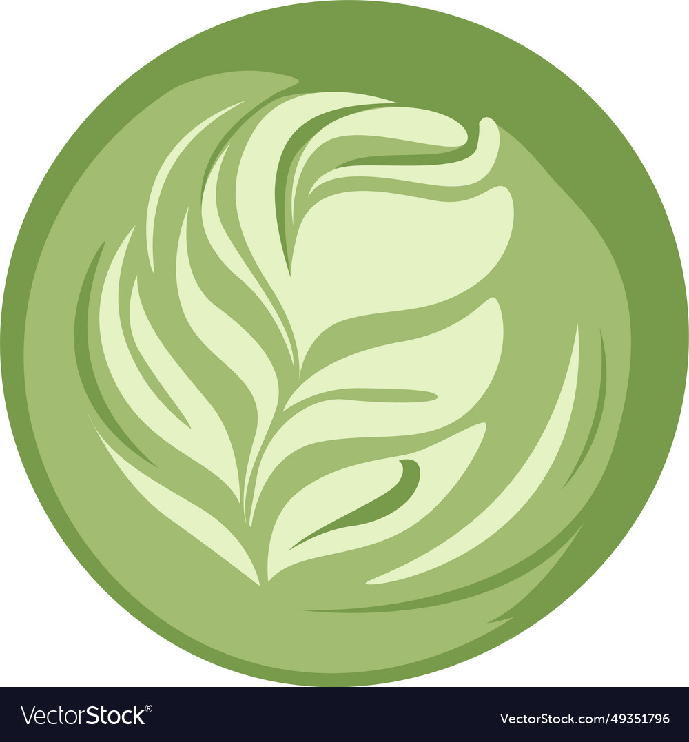 Circle matcha abstract pattern Royalty Free Vector Image