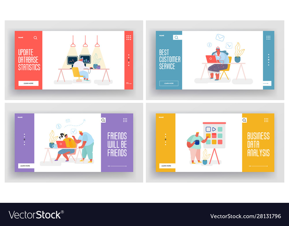 Data analysis statistics internet research Vector Image