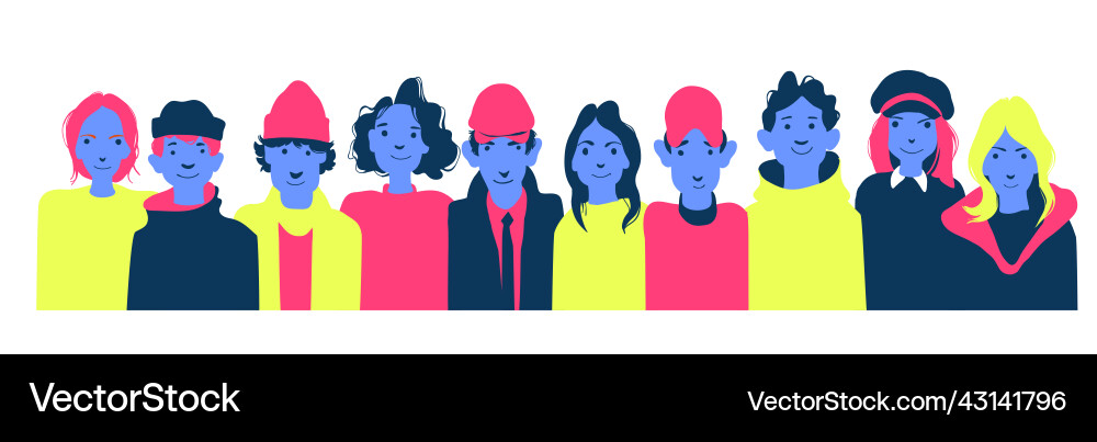 Group of people different nationalities Royalty Free Vector