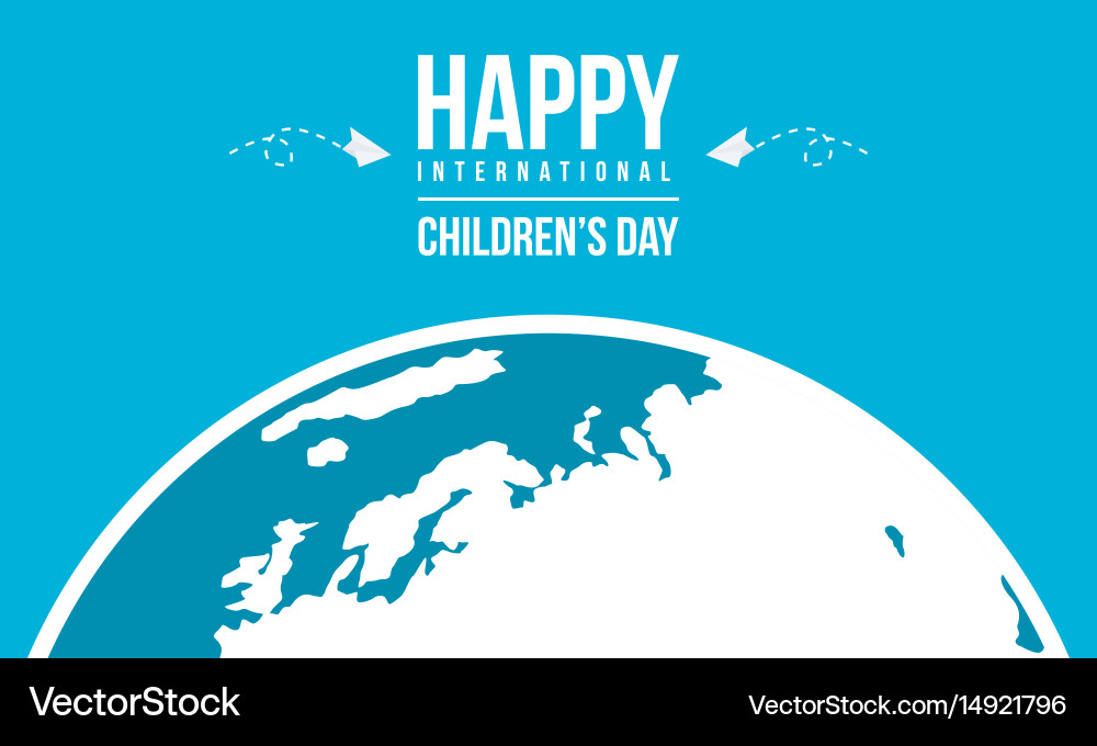Happy international children day background Vector Image