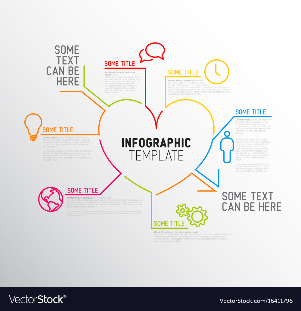 Heart Infographic Report Template Royalty Free Vector Image