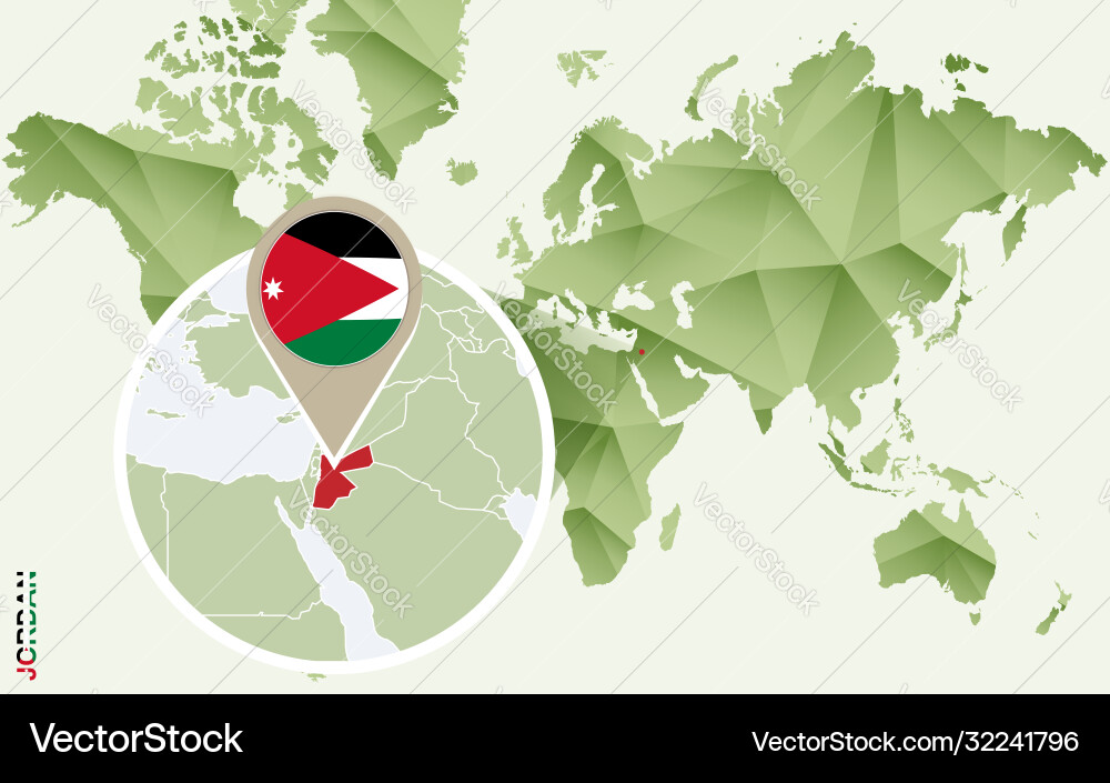 Infographic for jordan detailed map jordan Vector Image