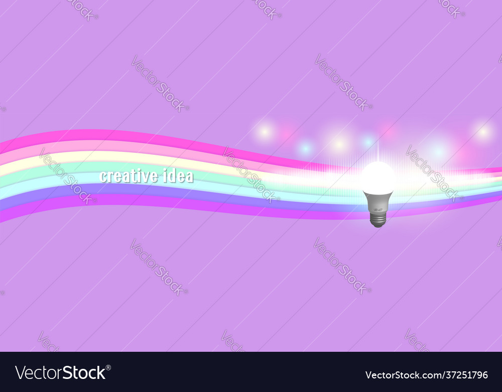 Large rectangular banner creative idea bright Vector Image