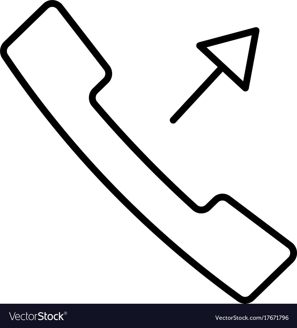 Outgoing call icon Royalty Free Vector Image - VectorStock