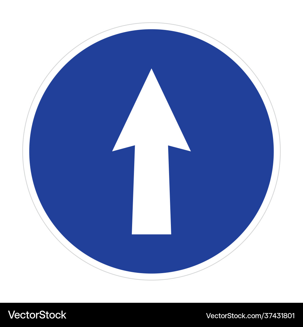 Arrow traffic sign one way icon Royalty Free Vector Image