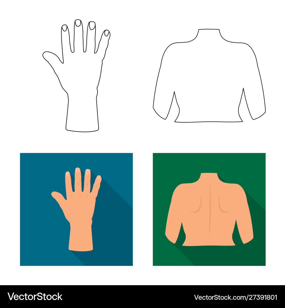 Design body and part sign collection Royalty Free Vector