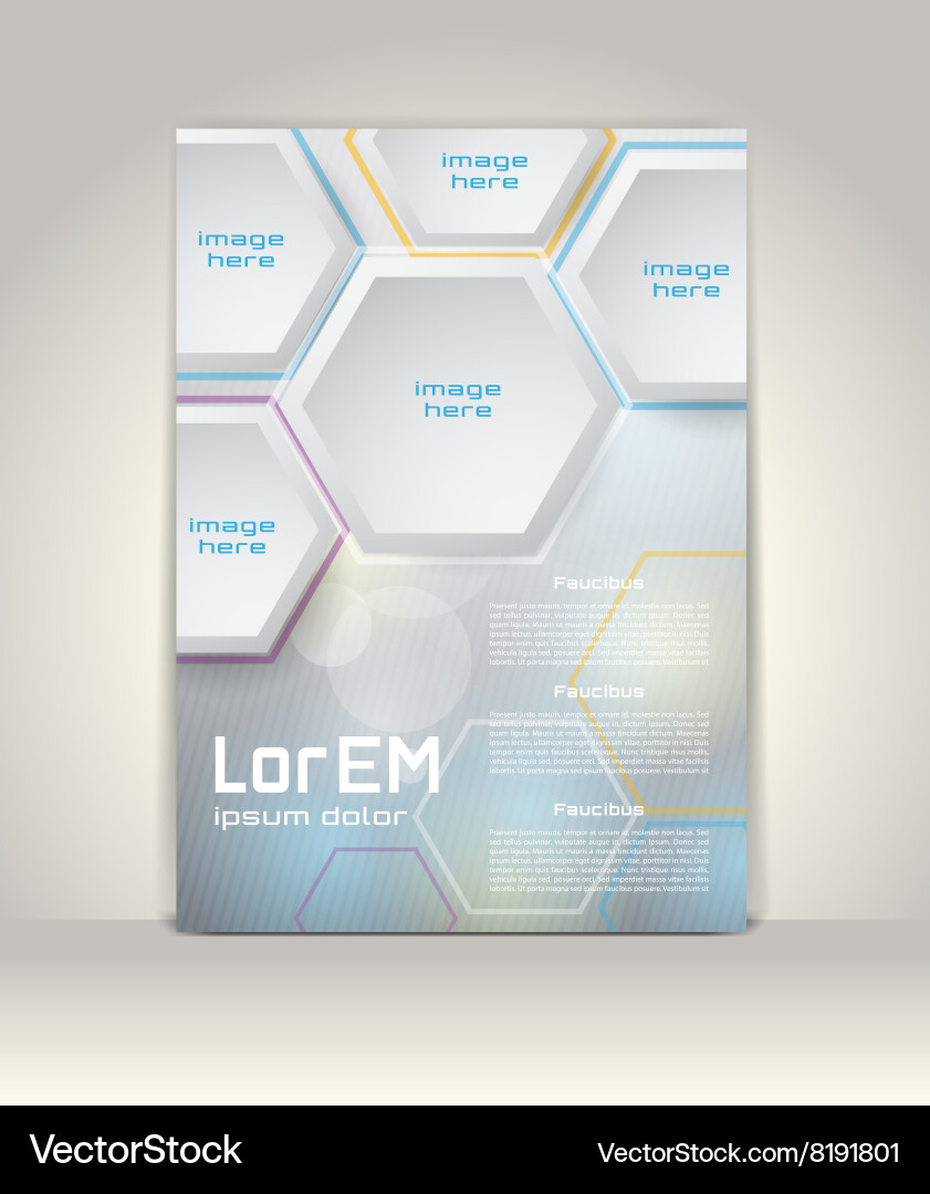 Flyer brochure or magazine cover template Vector Image
