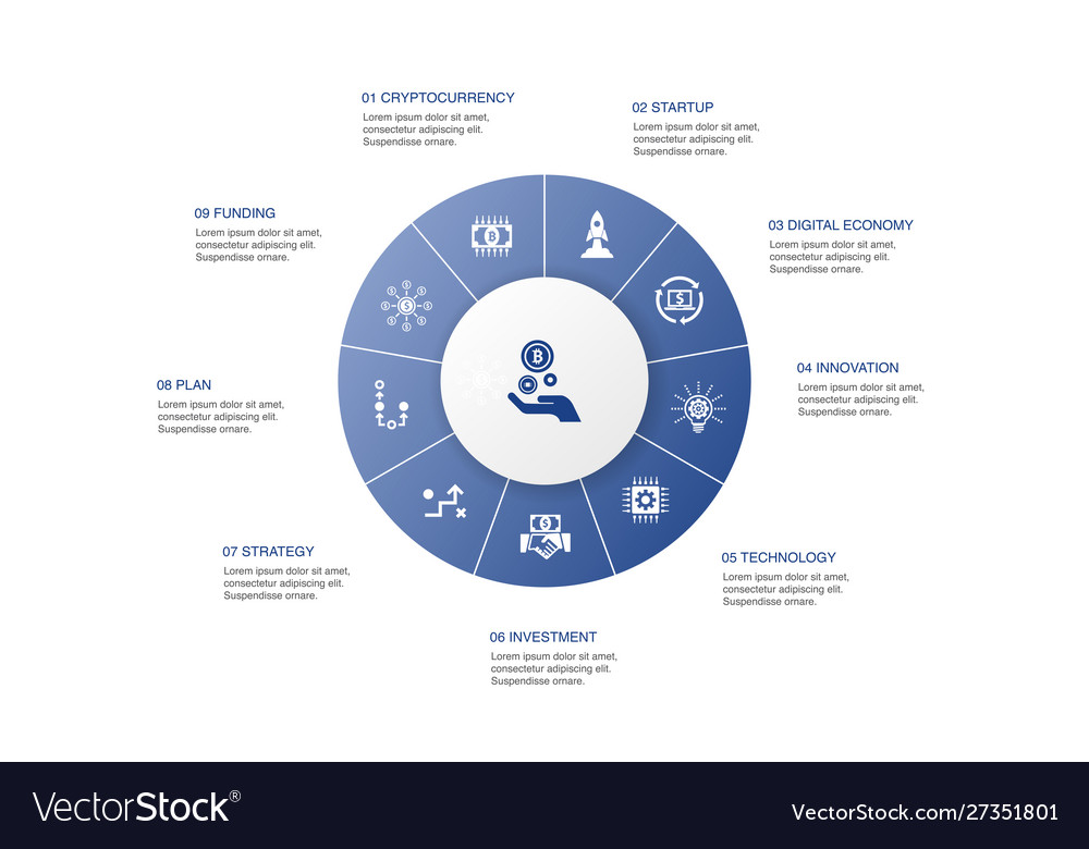 Ico infographic 10 steps circle design Royalty Free Vector