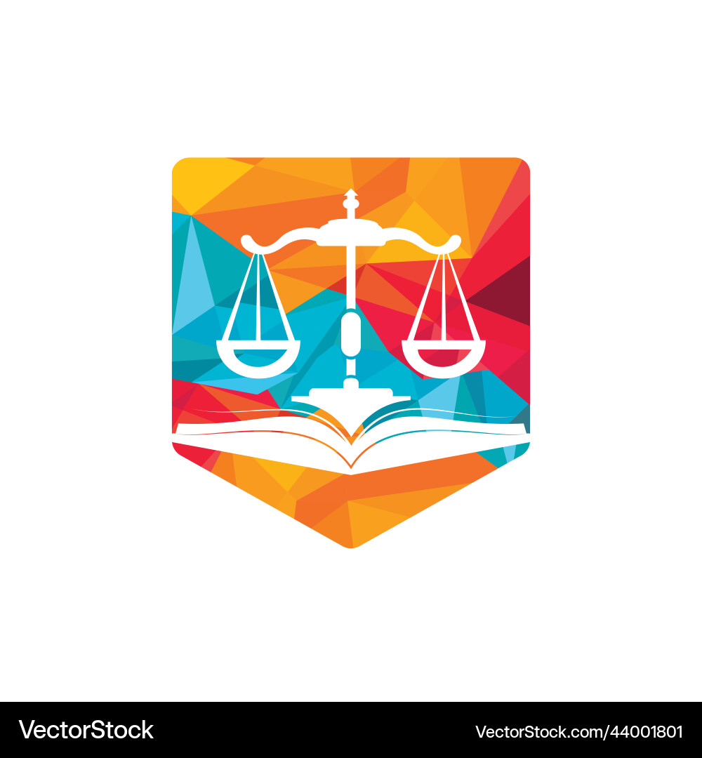 Law education logo design Royalty Free Vector Image